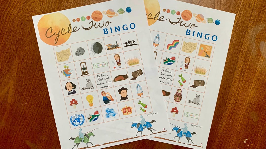 Cycle 2 Bingo Game - Classical Conversations - Digital - Review Game - Etsy