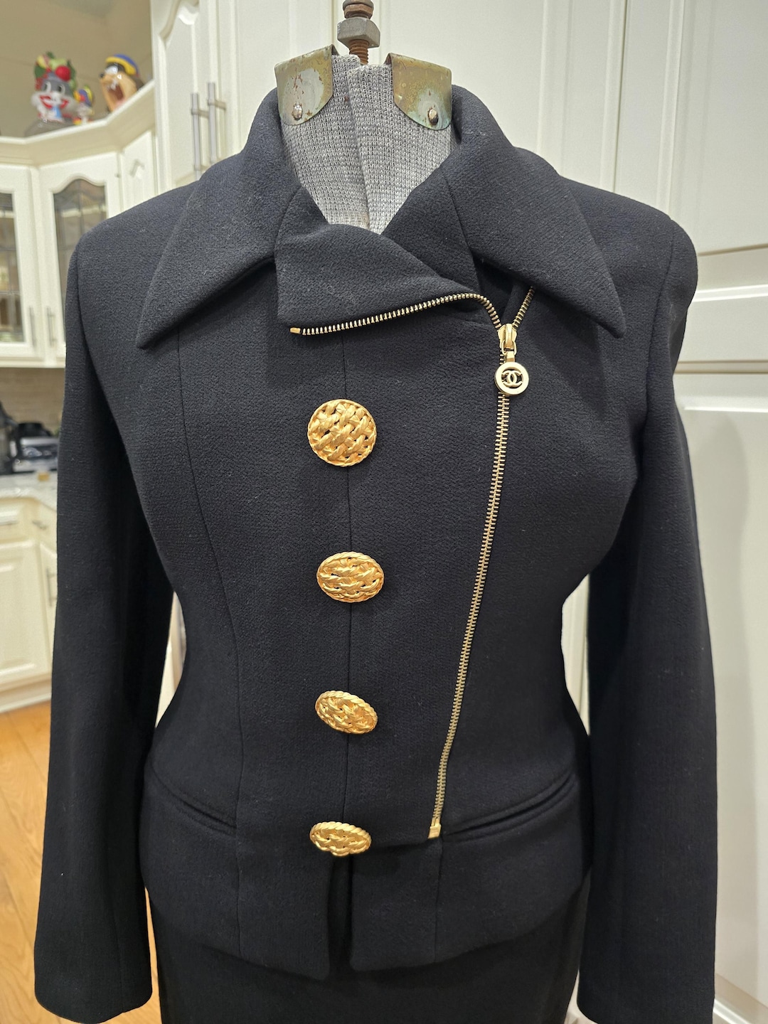 Vintage Coco Chanel Black Ladies Suit - Etsy