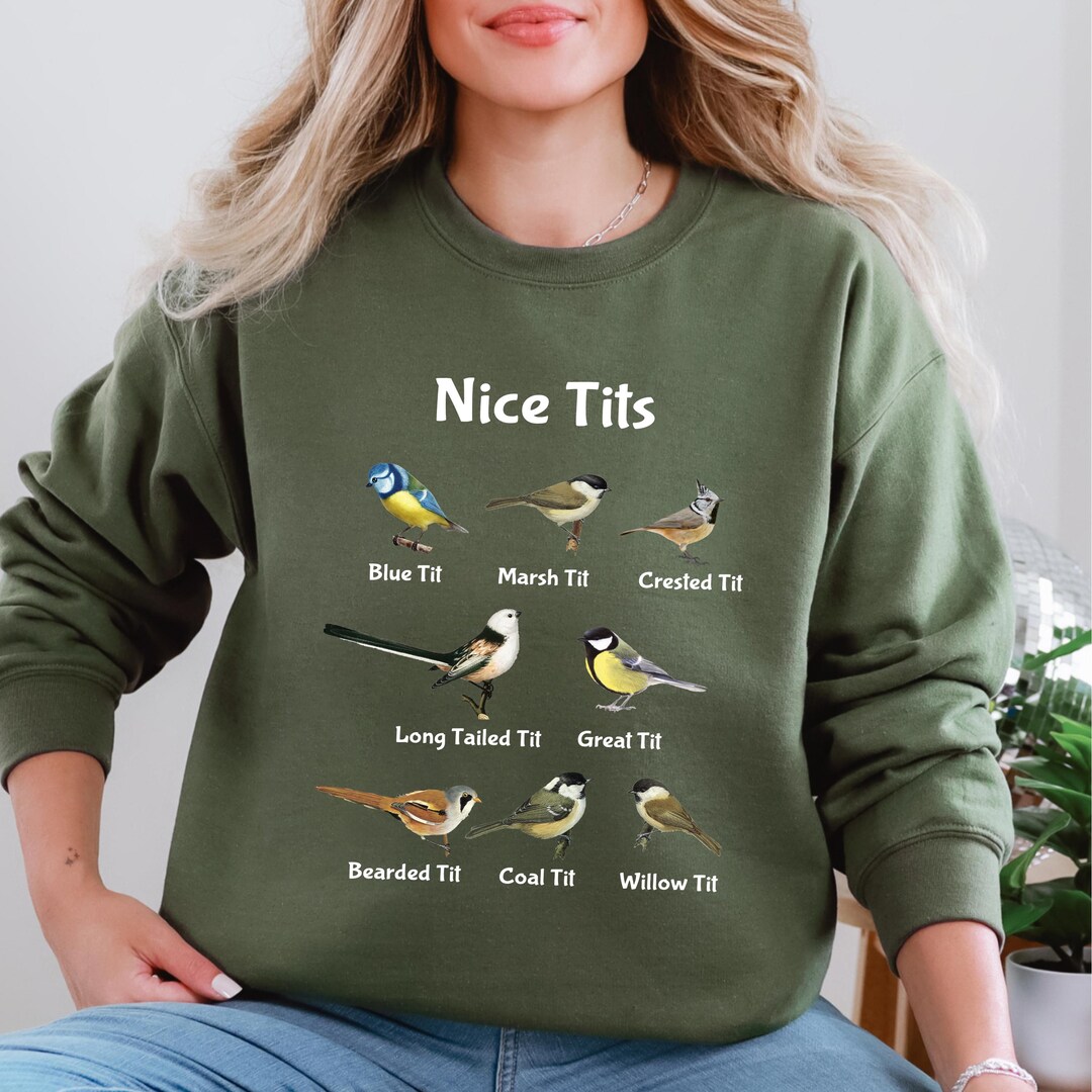 New Tit Bird Sweatshirt and Hoodie, Bird Lovers Sweatshirt, Birdwatcher ...