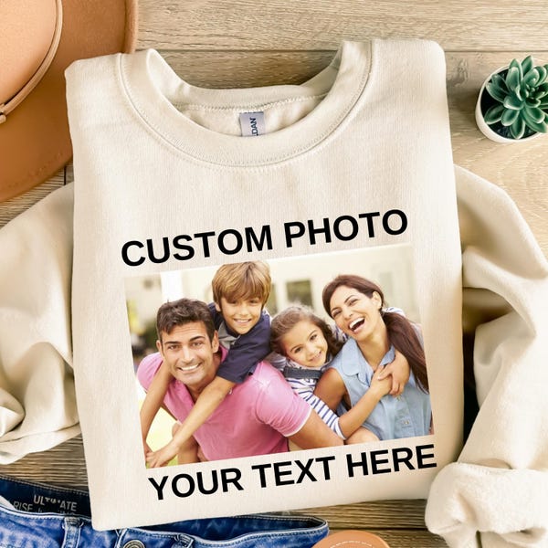 Personalized Pictures Sweatshirt - Etsy