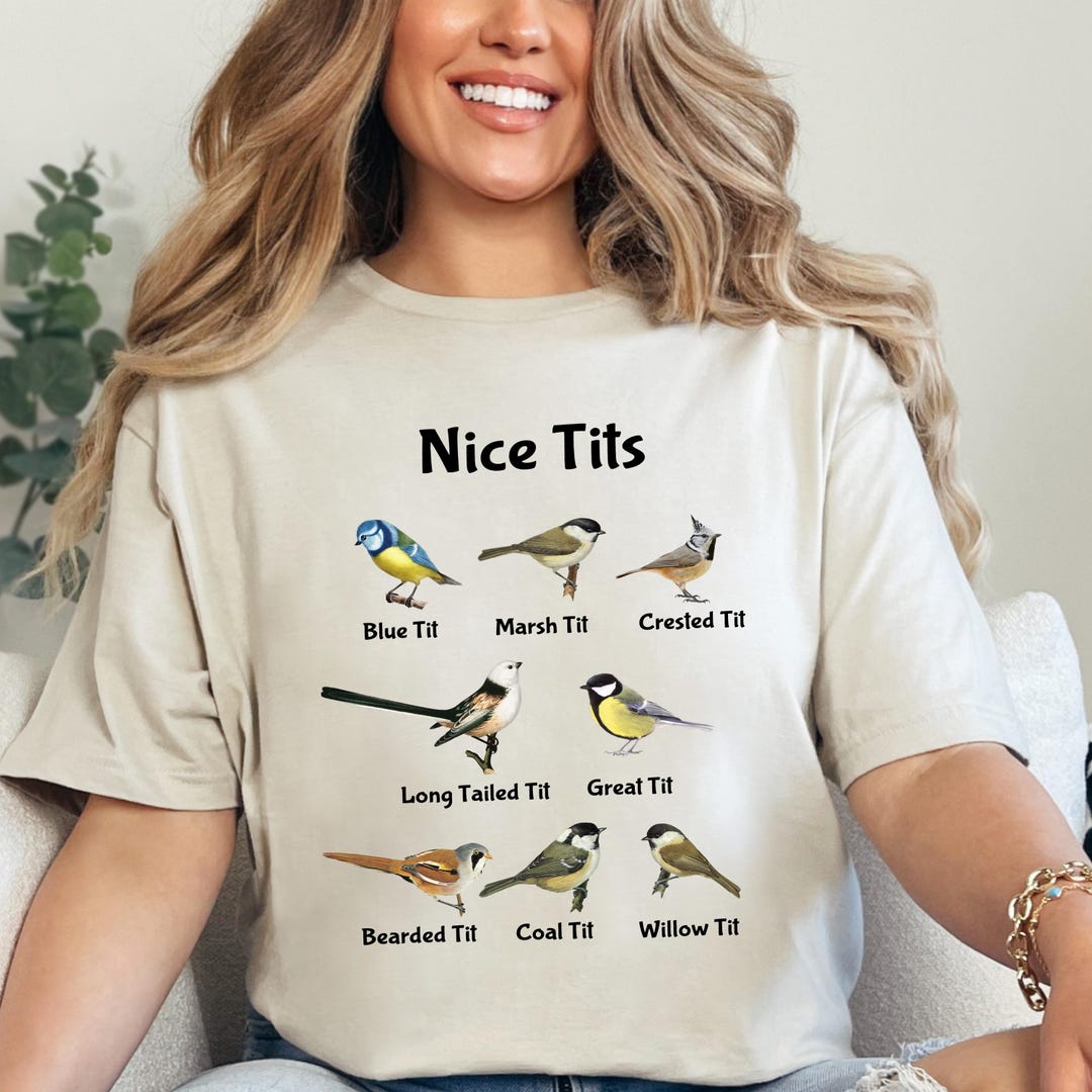 New Tit Bird T-shirt, Aesthetic Bird Lovers T-shirt, Birdwatcher T ...