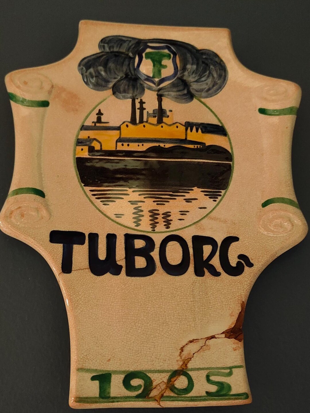 Antique Ceramic Advertising Sign From Tuborg Beer / Bar Interior - Etsy