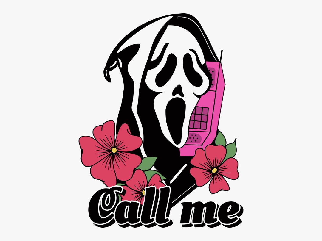 Call Me Svg Png, Ghost Face Svg Funny Horror SVG, Scream Png, Ghost ...