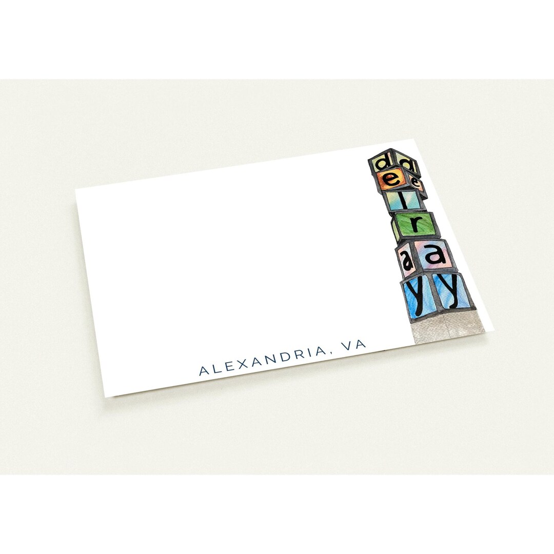 10-pack Del Ray Postcard Set - Unique Alexandria Watercolor Post Cards ...