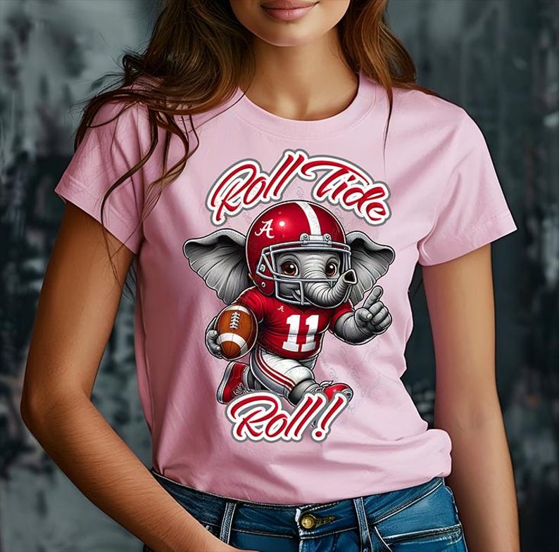 Crimson Roll Tide Bama Printable PNG T-shirt Design for Sublimation ...