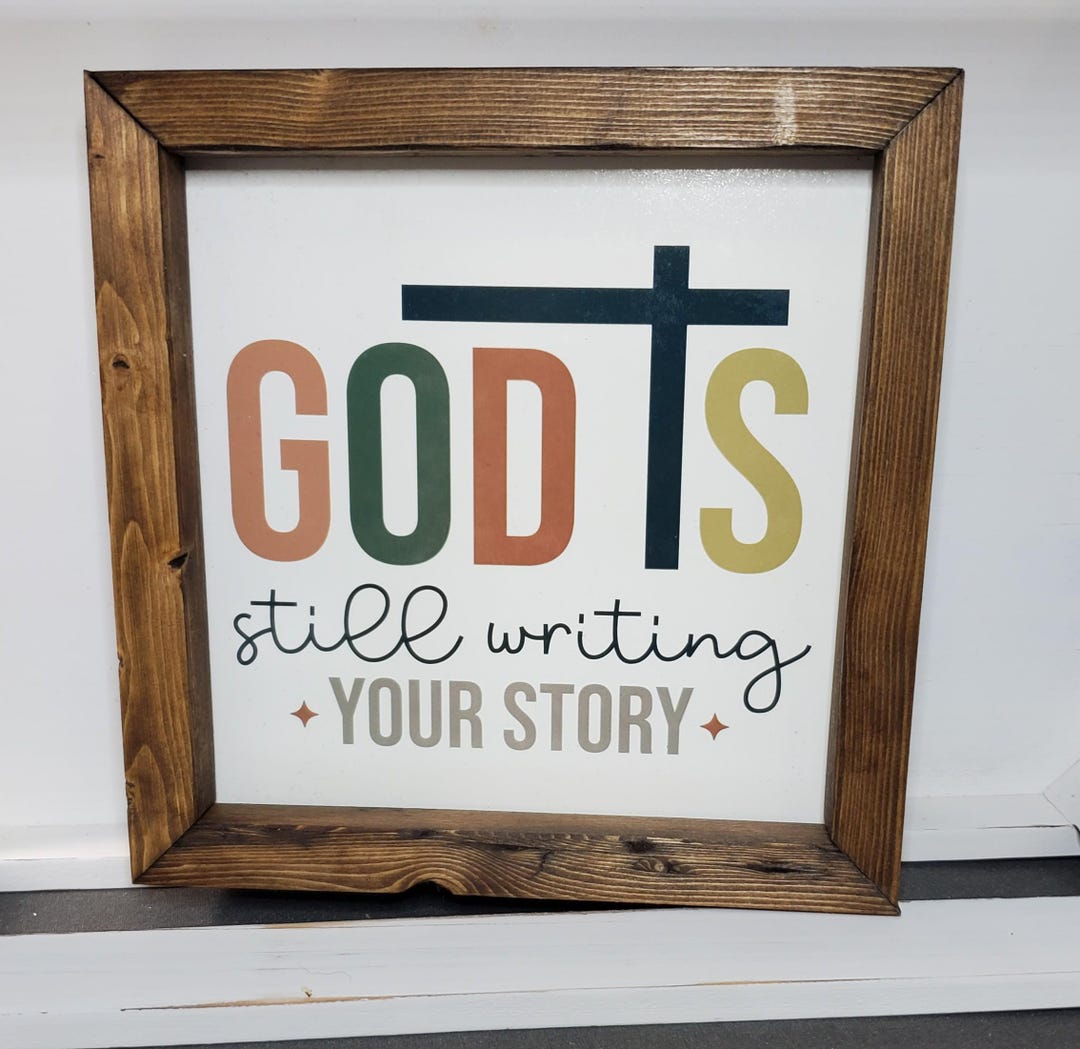 Christian Quote Sign: Rustic Framed Inspirational Art - Etsy