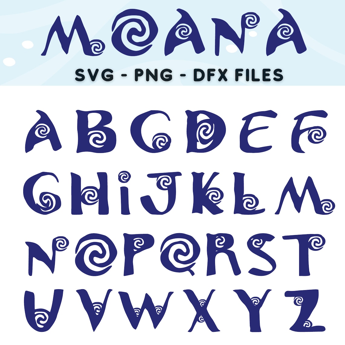 Moana Alphabet SVG, Moana Birthday, Moana Png, Moana Font Svg, Files ...