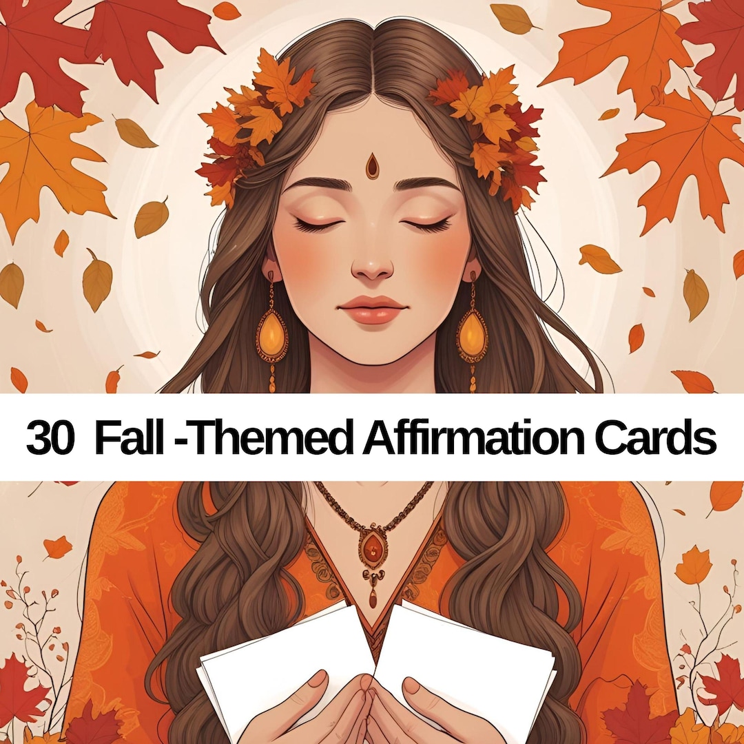 30-day Fall Affirmation Cards: Daily Manifestation Deck, Positive ...