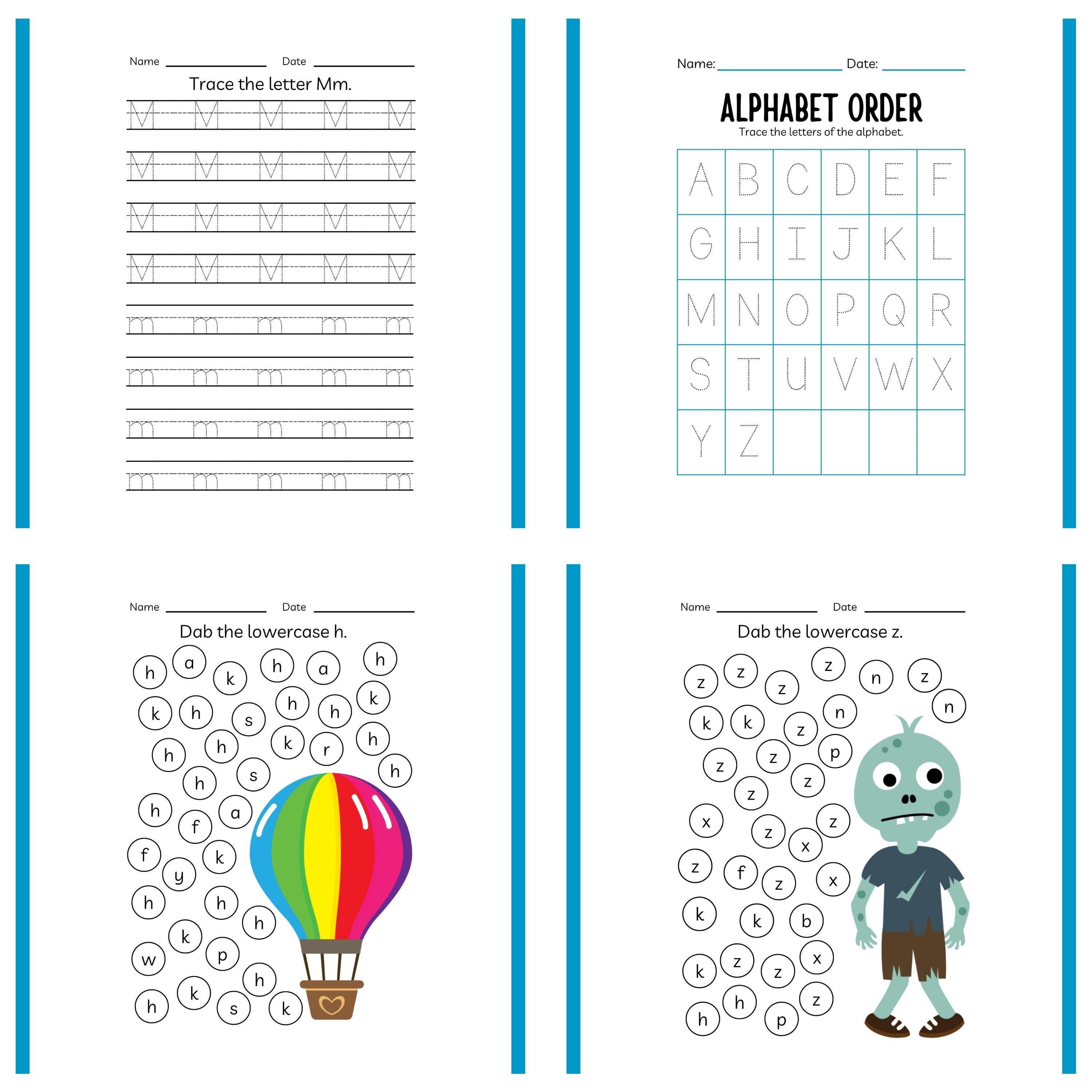 Alphabet Tracing Workbook: ABC Learning Book for Preschoolers ...