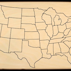US Map Puzzle. Educational Toy Puzzle for Learning and Teaching ...