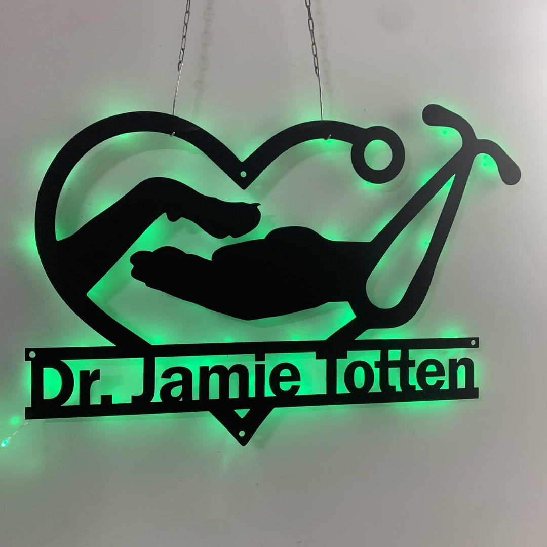 Personalized Name Veterinarian Doctor Metal Sign LED Lights,vet Tech ...
