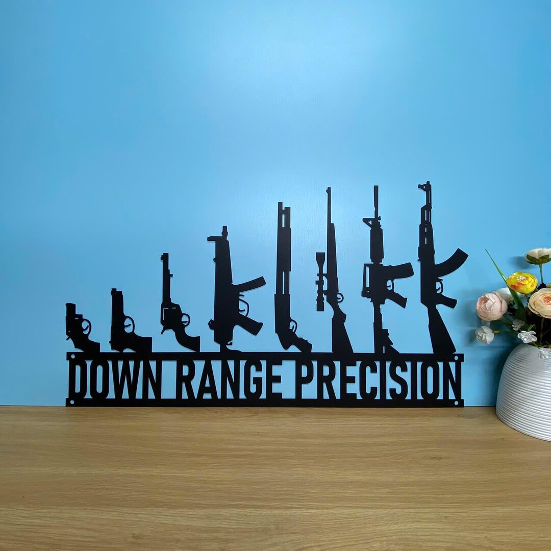 Personalized Gun Armory Metal Wall Art, Custom Veteran Armory Metal ...