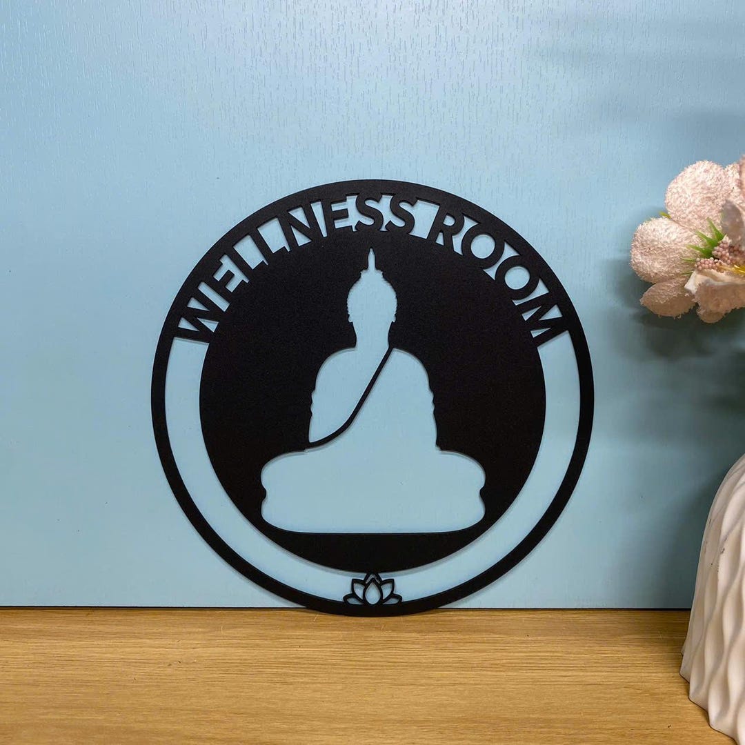 Personalized Buddha Monogram Metal Wall Art, Meditation Spiritual Yoga ...