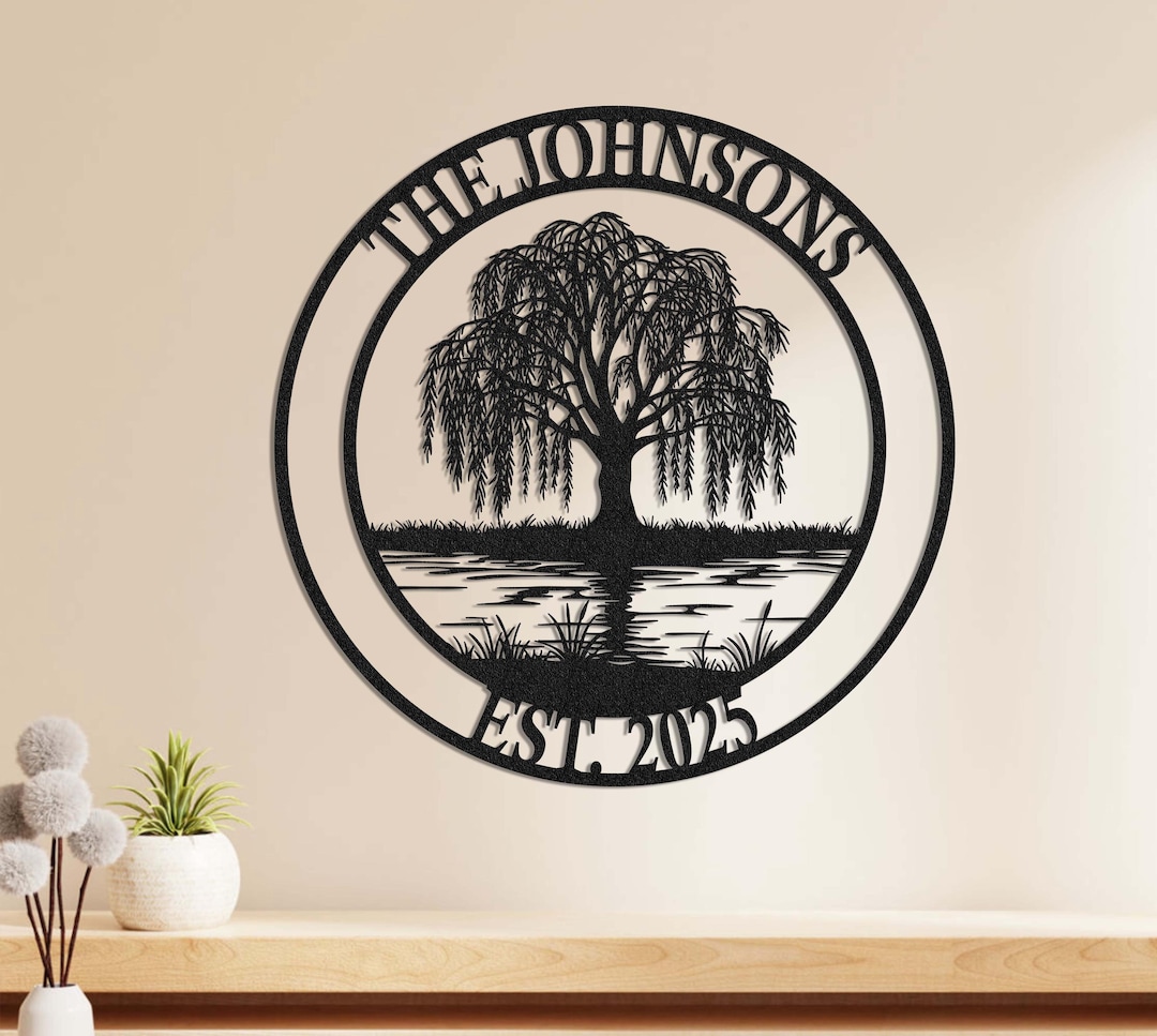 Custom Willow Tree Metal Wall Art, Metal Willow Tree, Willow Tree Metal ...