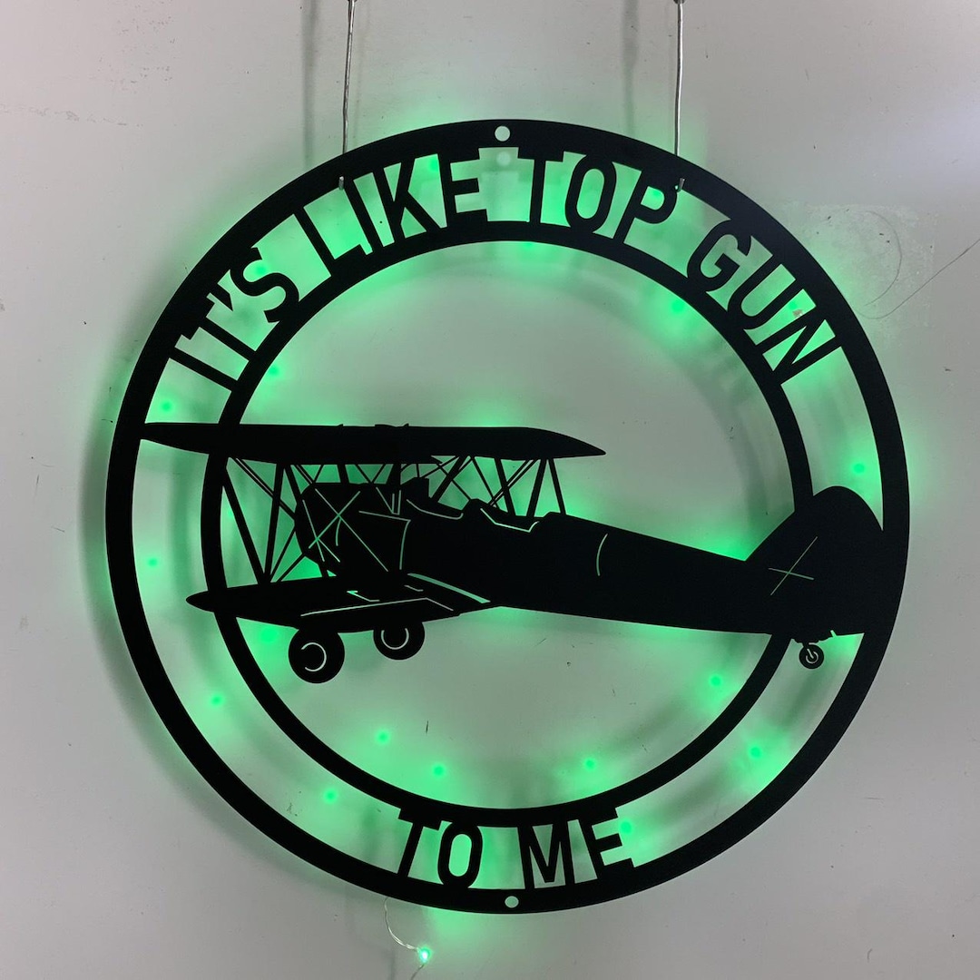 Personalized Aircraft Metal Wall Art With LED Lights, Custom Pilot ...