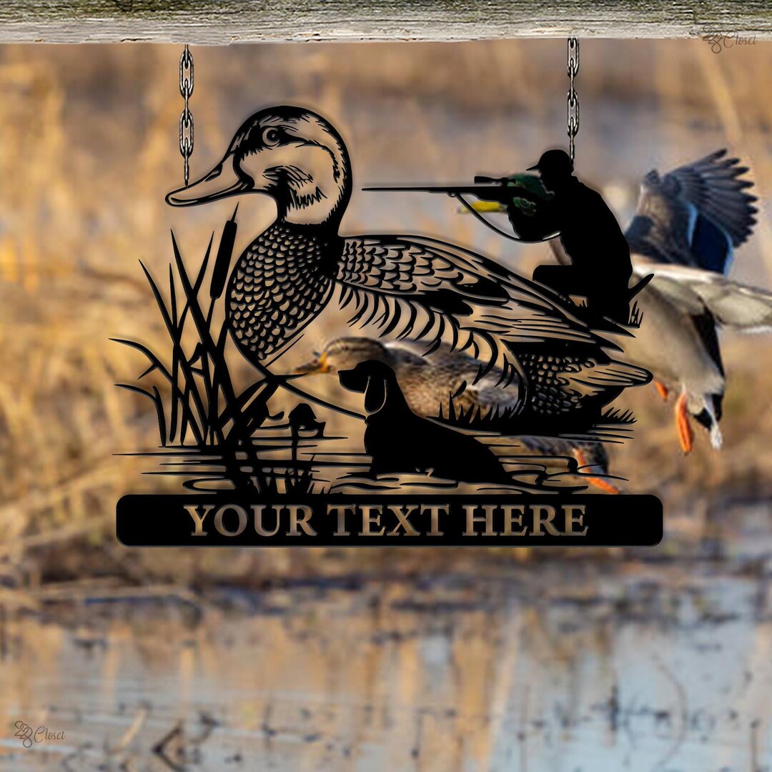 Personalized Duck Metal Sign, Custom Hunting Sign,farmhouse Gift,gift ...