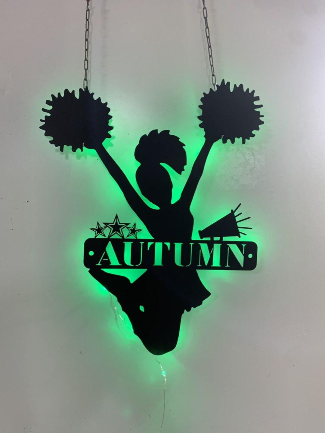 Personalized Cheerleader Metal Wall Art With LED Lights,custom ...