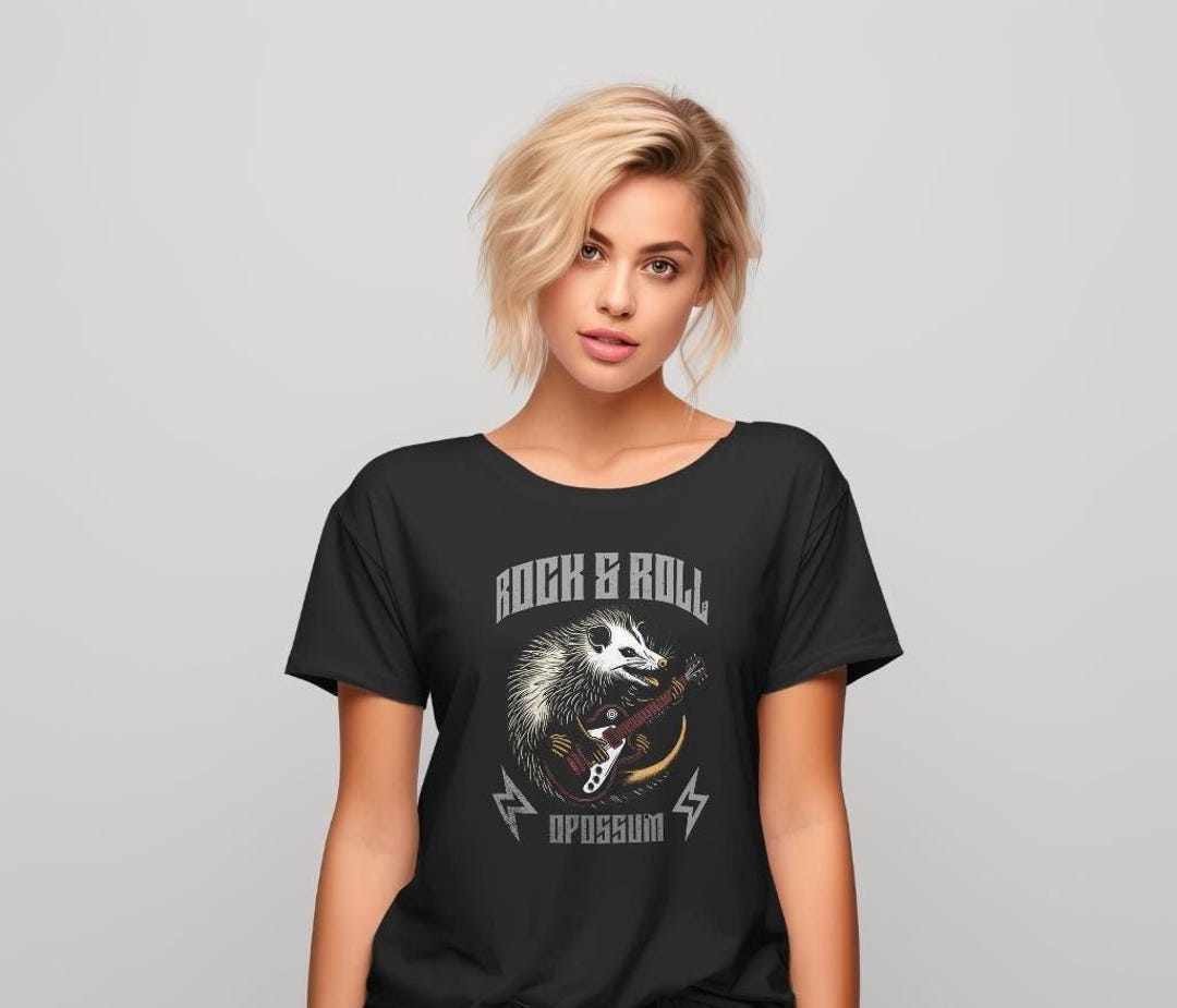Opossum Rock & Roll Shirt, Funny Possum T-shirt, Concert Shirt ...