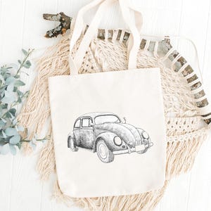 Volkswagen Beetle Drawing /classic VW Bug Art Print/vintage Car ...