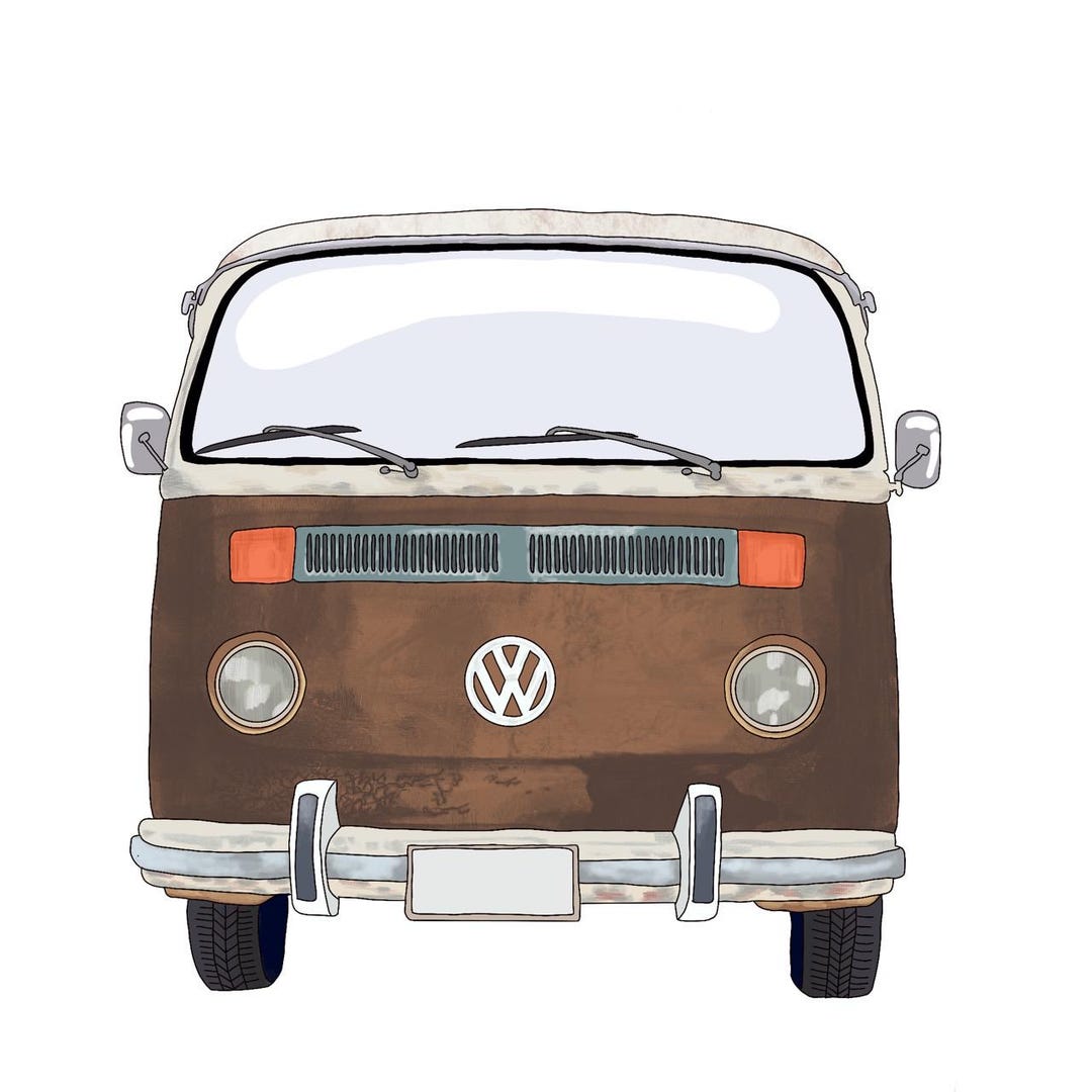 Volkswagen Beetle Drawing /classic VW Bug Art Print/vintage Car ...