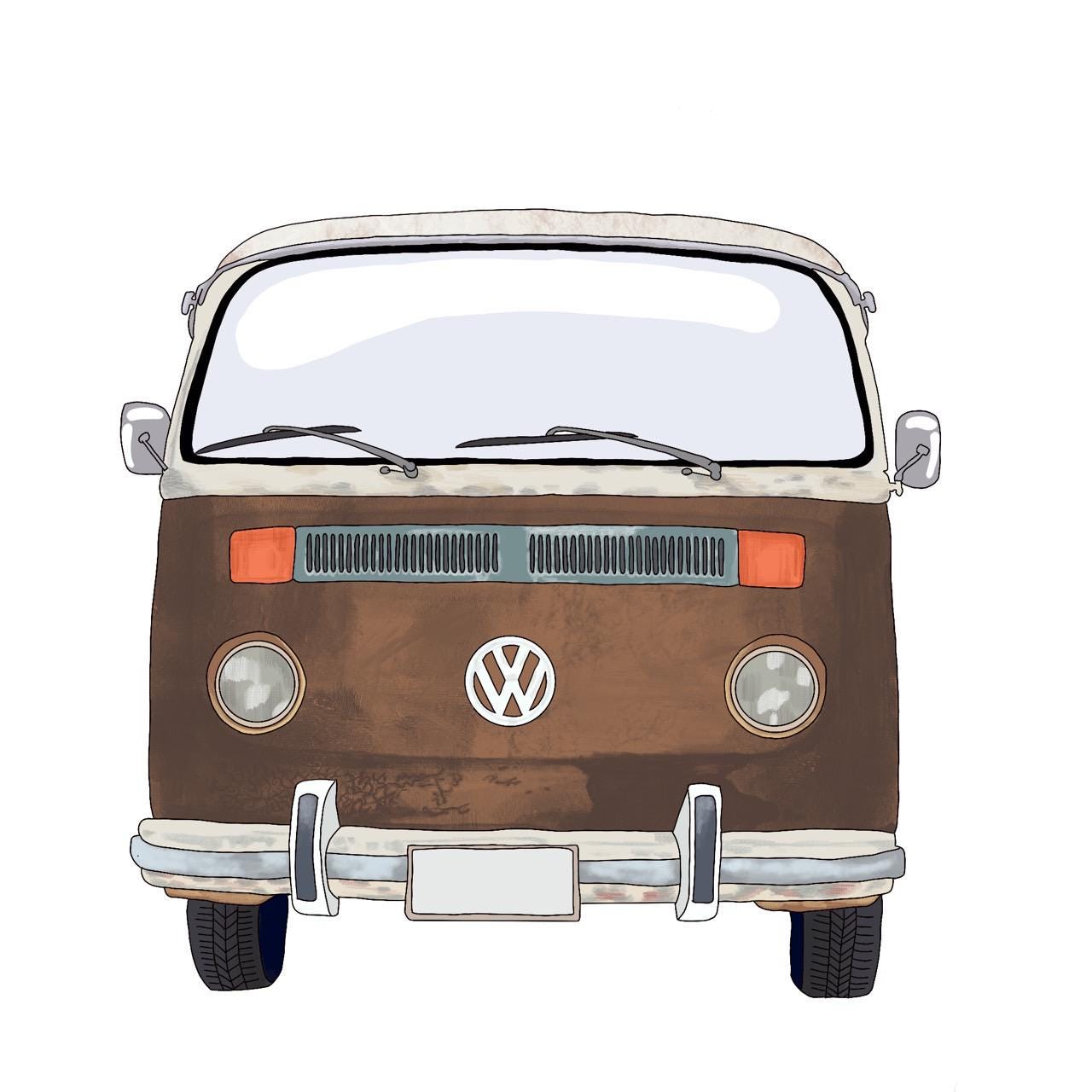 Volkswagen Beetle Drawing /classic VW Bug Art Print/vintage Car ...