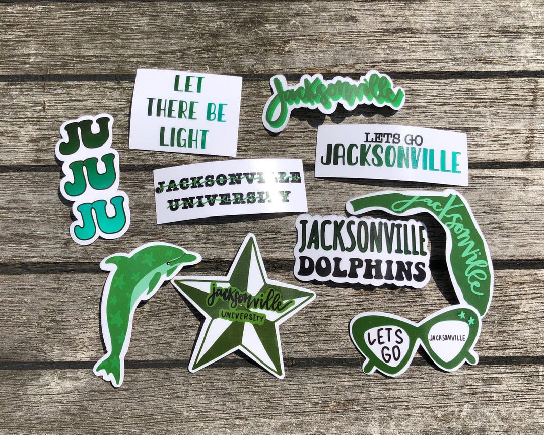 Jacksonville University Inspired Stickers • Pack 10 Pc • Waterproof ...