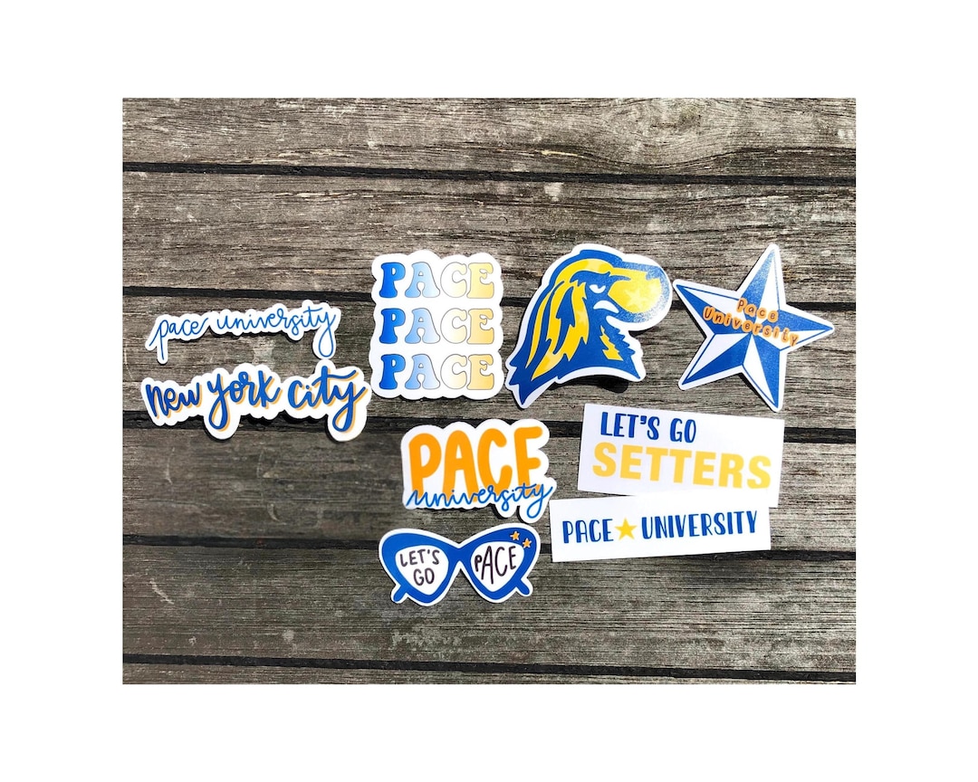 Pace University Inspired Stickers • Pack 10 Pc • Waterproof ...