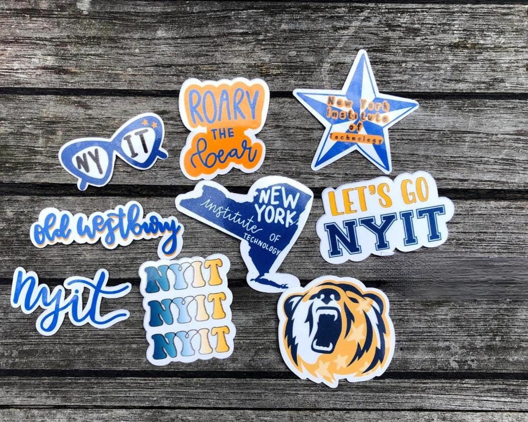 New York Institute of Technology Stickers • Pack 9 Pc • Waterproof ...