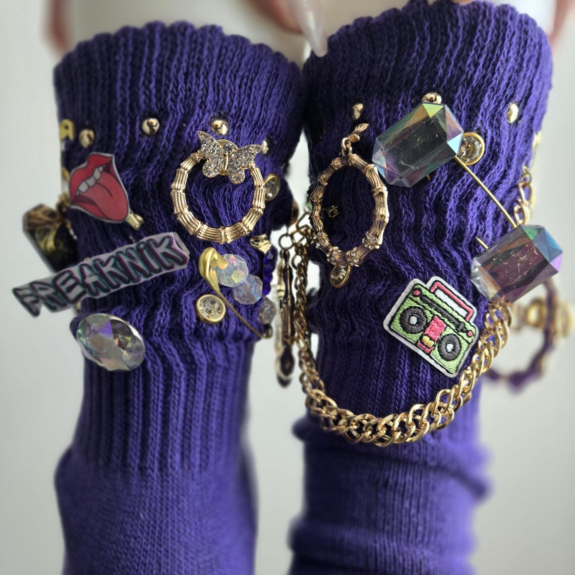 Custom Theme Charm Socks, Personalized Junk Glam Socks - Etsy