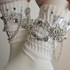 Luxury Junk Socks | Handcrafted Embellished Socks | Charms, Pearls ...