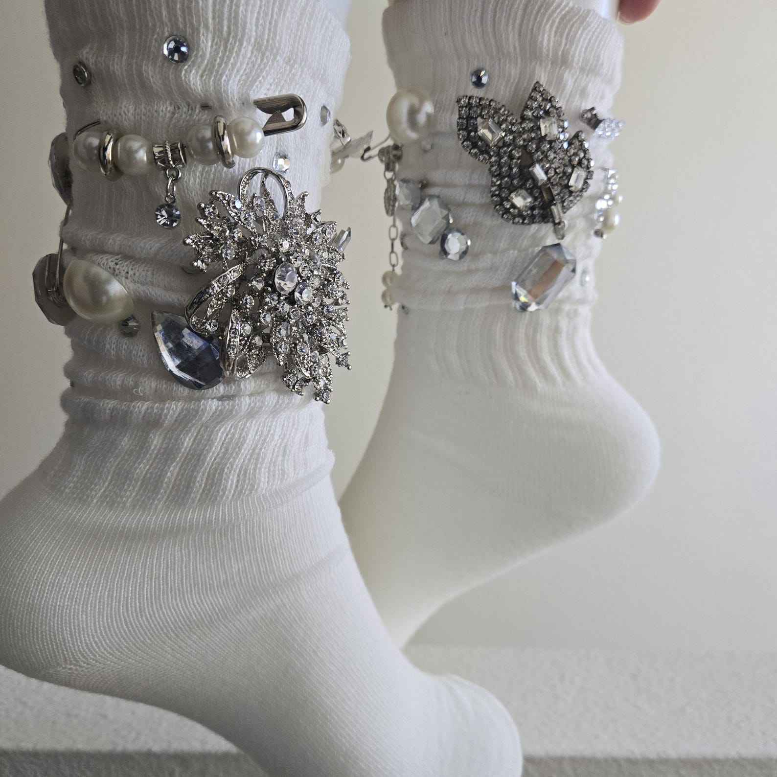 Luxury Junk Socks | Handcrafted Embellished Socks | Charms, Pearls ...