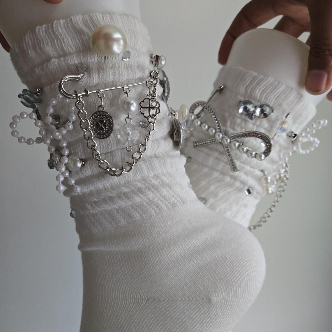 Luxury Junk Socks | Handcrafted Embellished Socks | Charms, Pearls ...