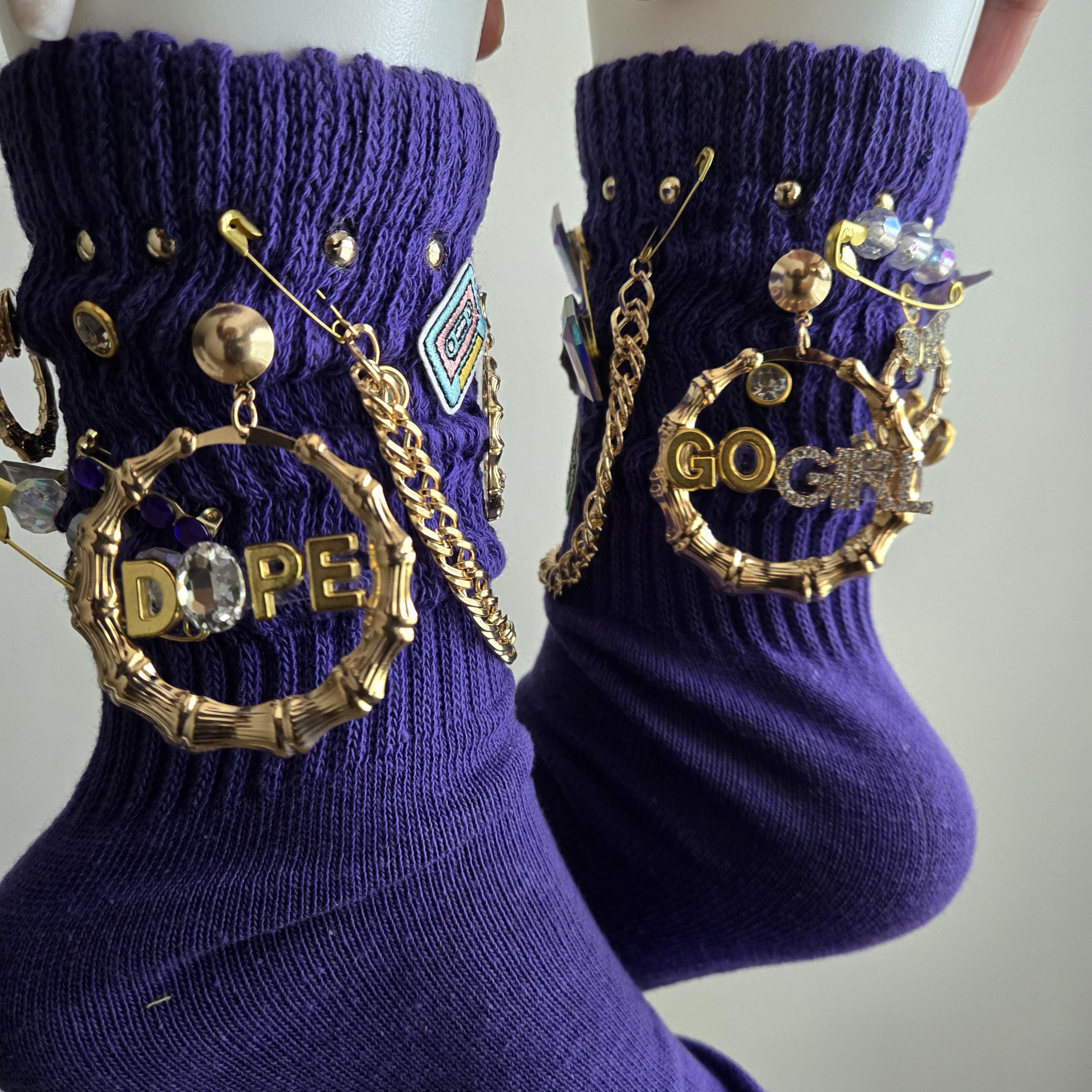 Custom Theme Charm Socks, Personalized Junk Glam Socks - Etsy
