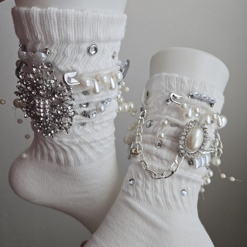 Luxury Junk Socks | Handcrafted Embellished Socks | Charms, Pearls ...
