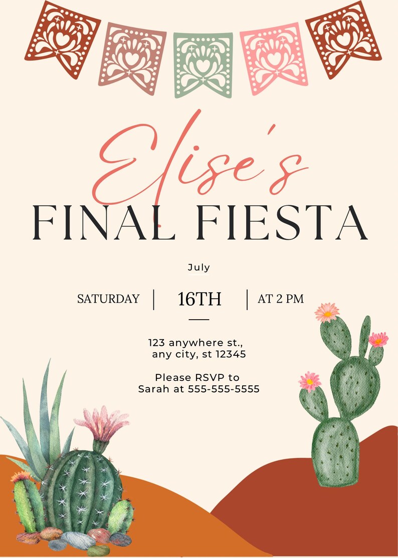 Final Fiesta Invitation - Etsy