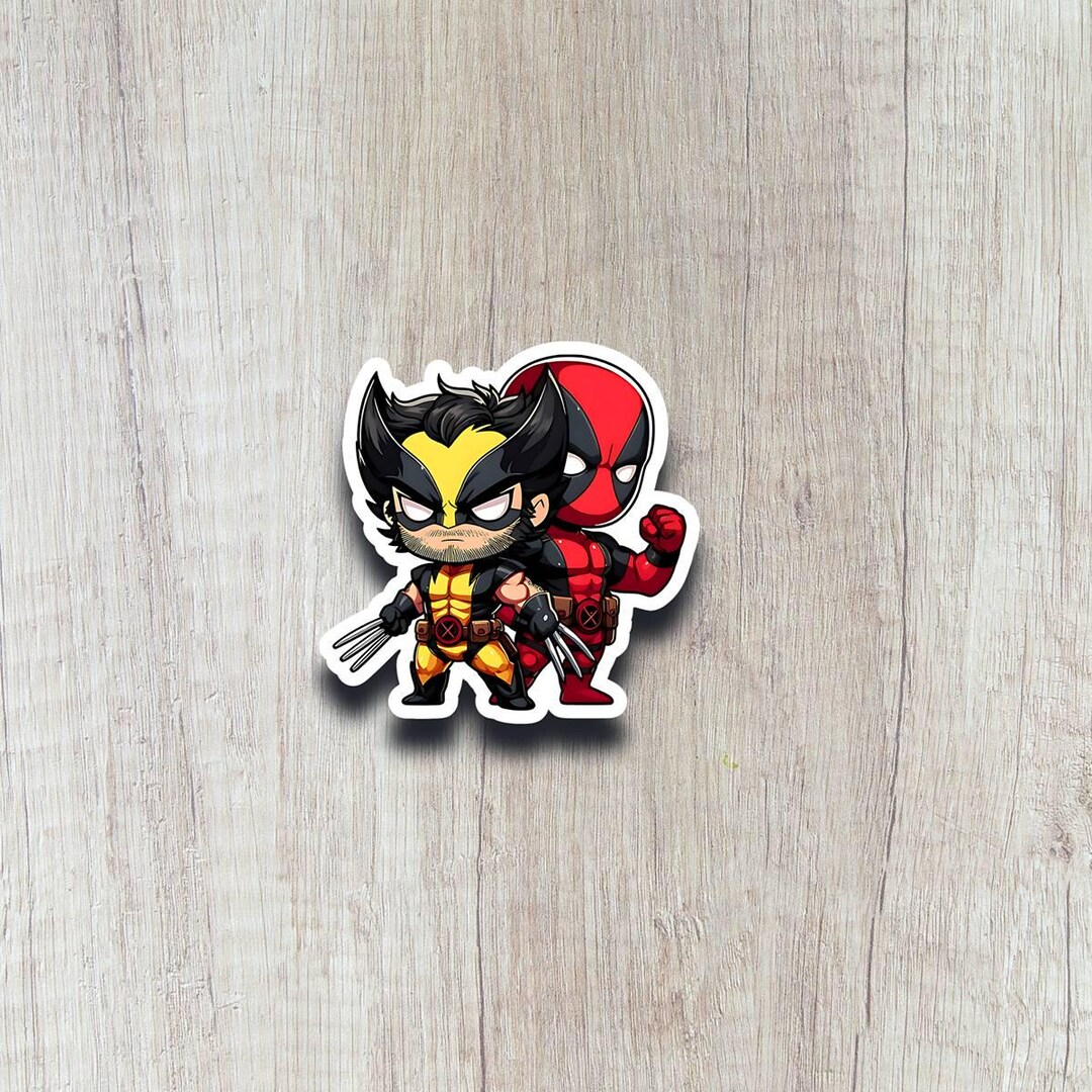 Deadpool & Wolverine Sticker, High Quality Sticker, Water Bottle ...