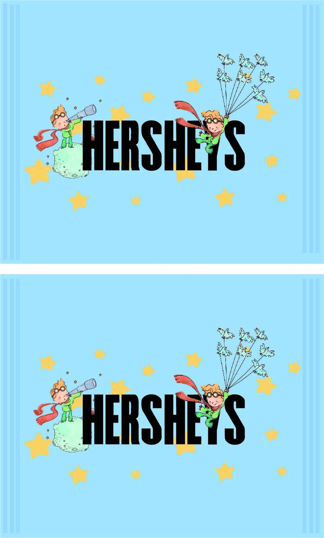 Letter Size Labels 10 Cm X 16 Cm for Hersheys "little Prince" - Etsy