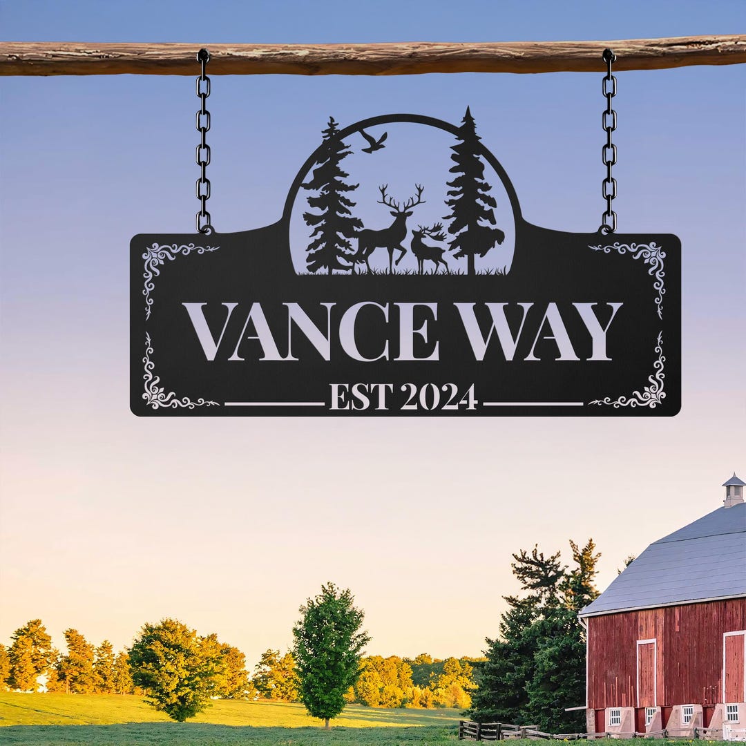 Custom Metal Signs, Farmer Metal Sign, Deer and Forest Metal Wall Art ...