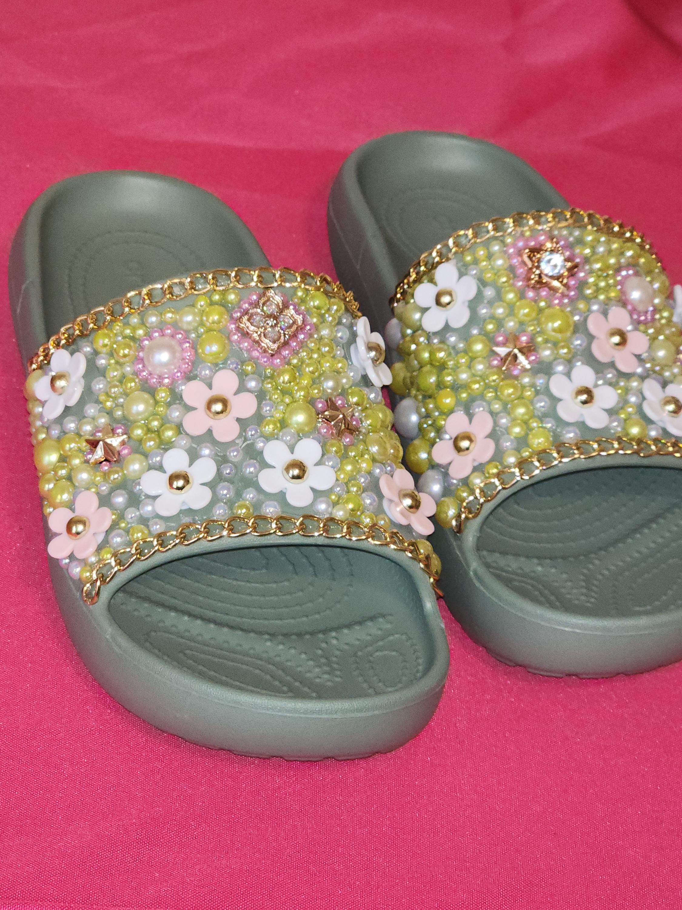 Bling Croc Slides - Etsy