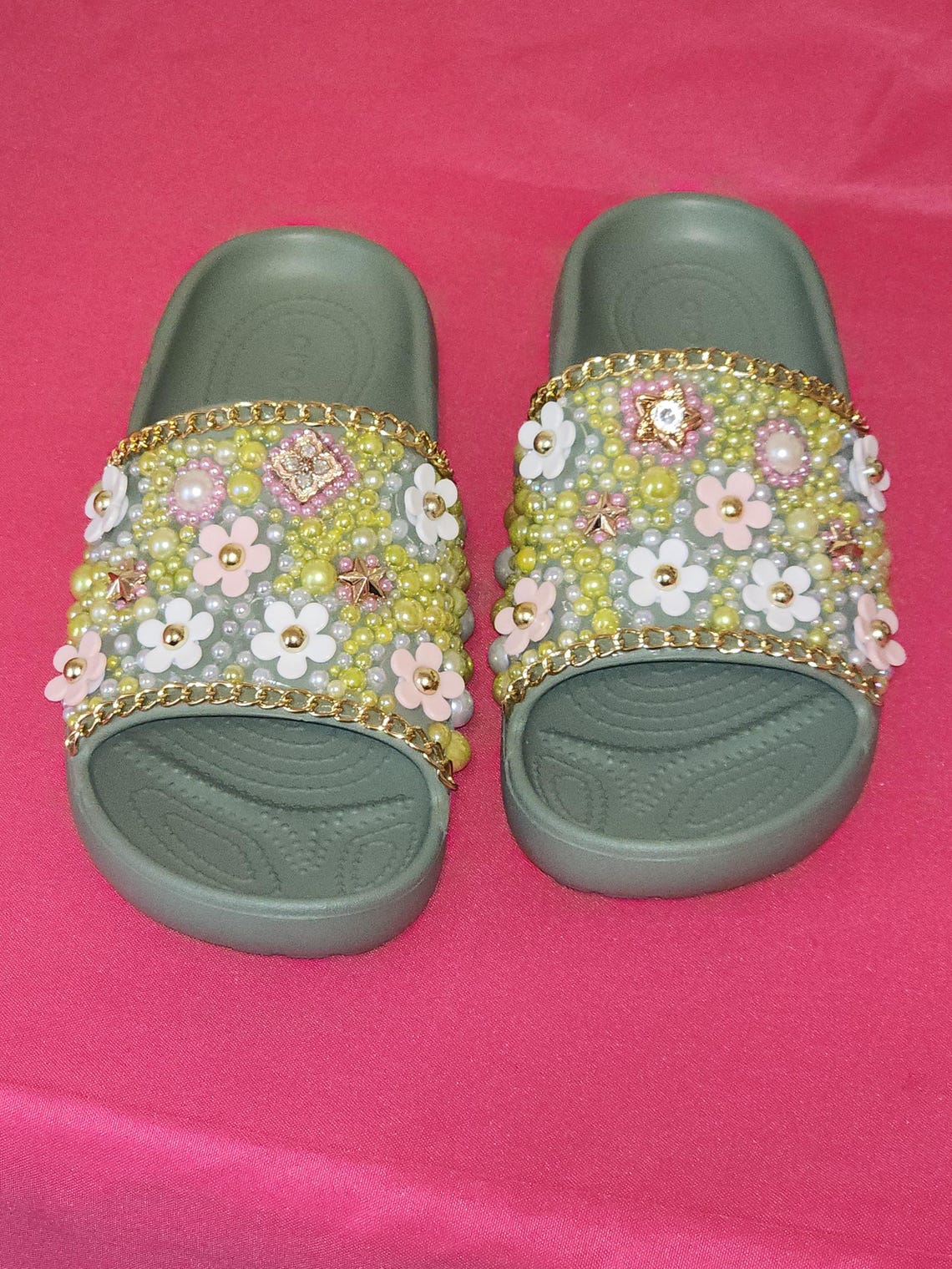 Bling Croc Slides - Etsy
