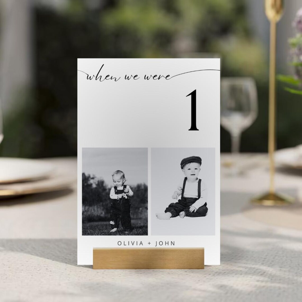 Table Numbers Wedding Template With Photos Wedding Table Numbers ...