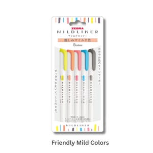 Zebra Mild Liner, Friendly Mild Colors, 5-color Set, Japan Product ...