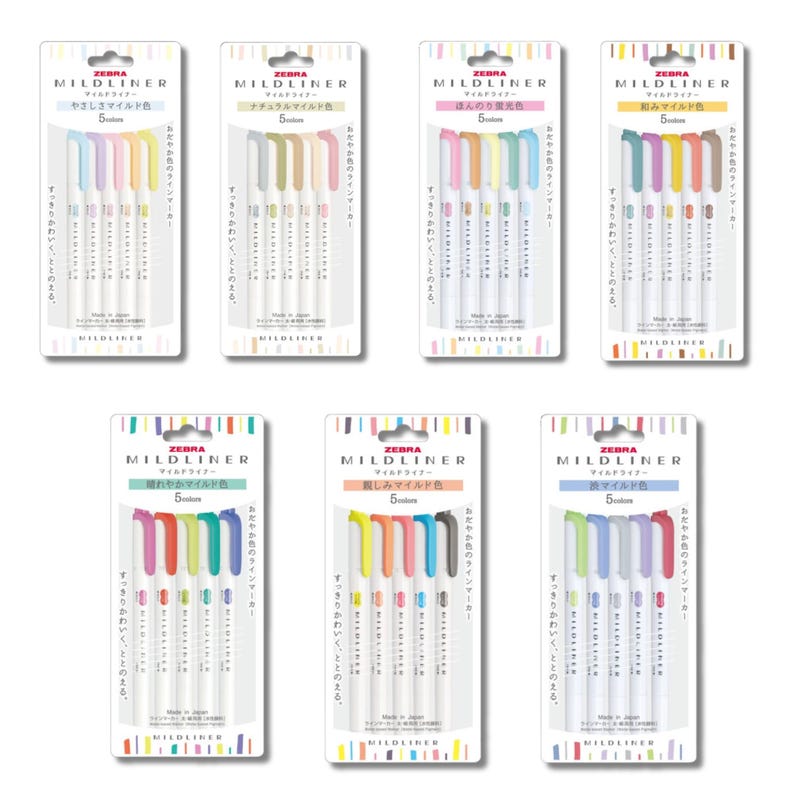 Zebra Mild Liner, Friendly Mild Colors, 5-color Set, Japan Product ...