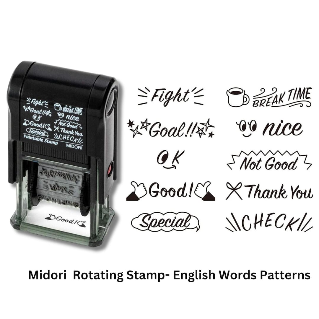 Midori Paintable Rotating Stamp - Self-inking - List Patterns and ...