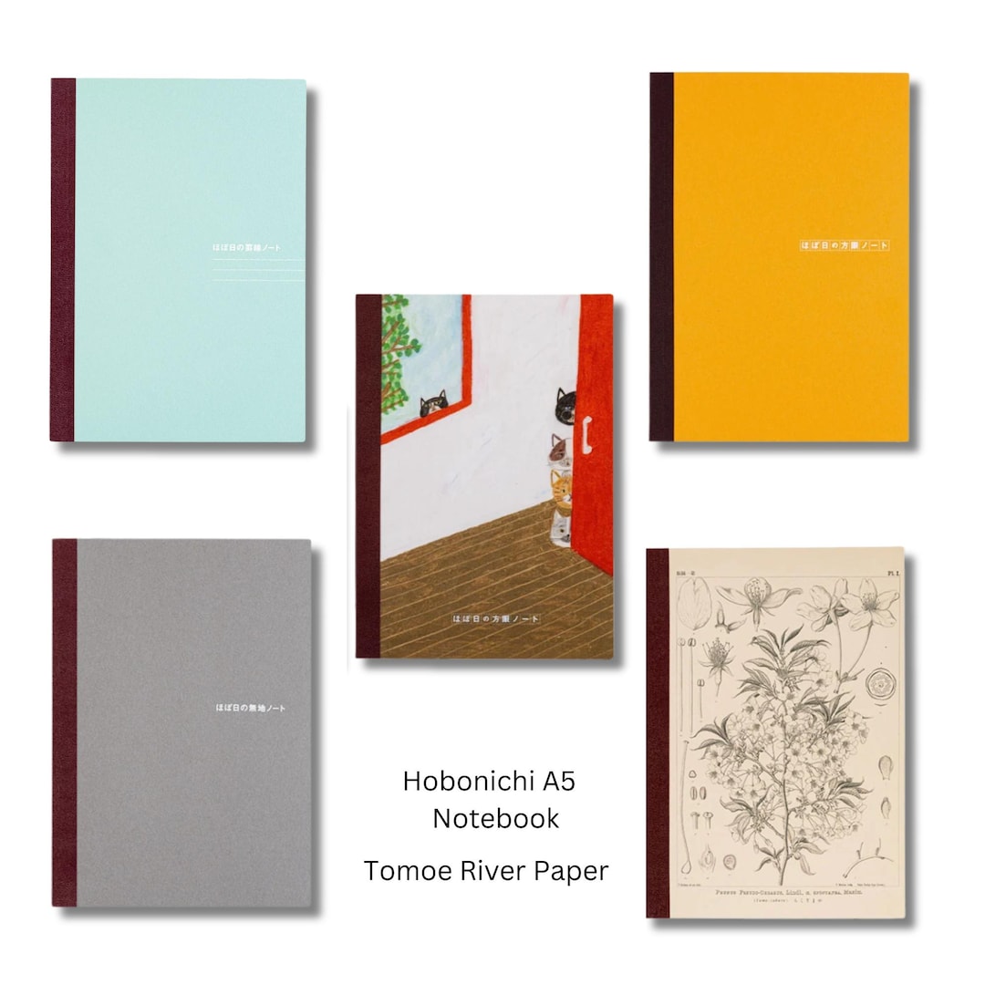 Hobonichi Lined, Blank, Graph A5 Notebook Tomoe River Paper Yamazakura ...