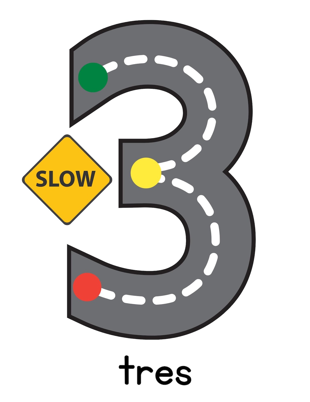 Number Practice With Cars- Practica Numeros - Etsy