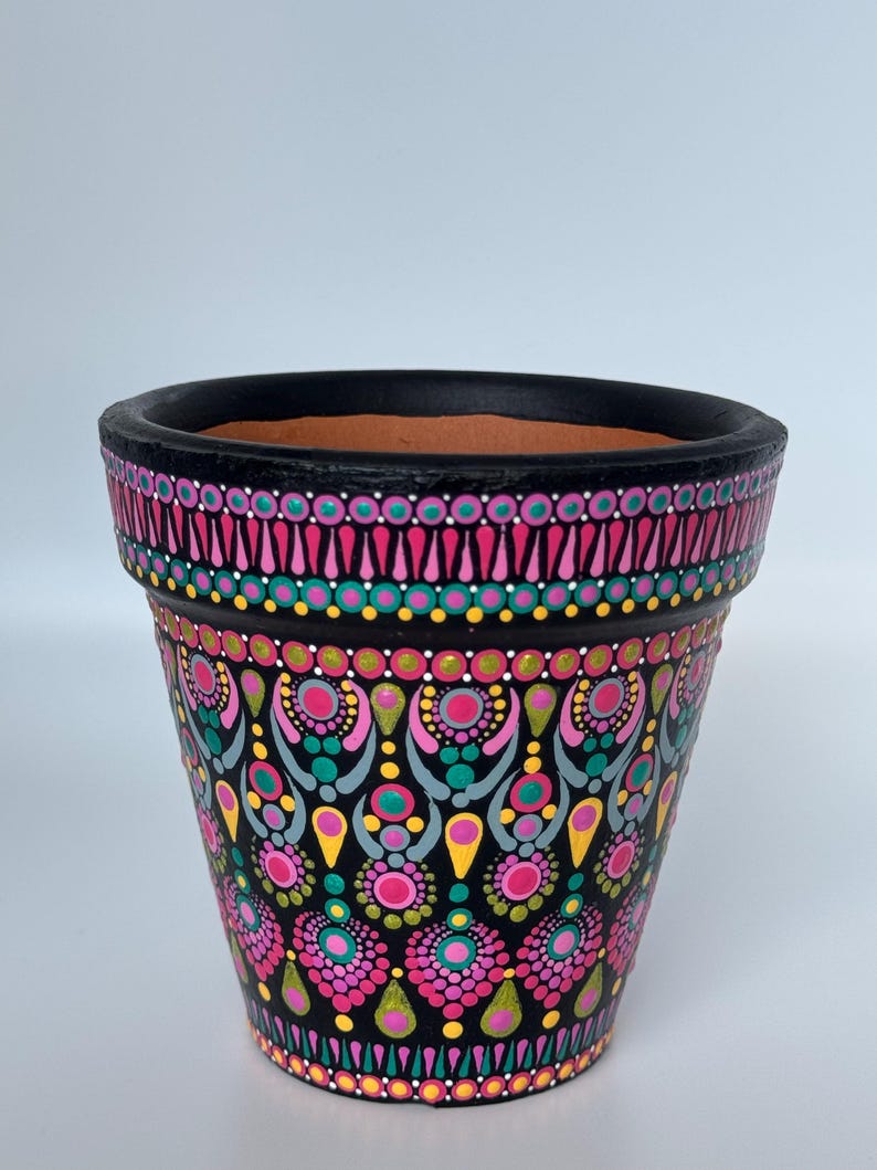 Hand Painted Flower Pots - Etsy
