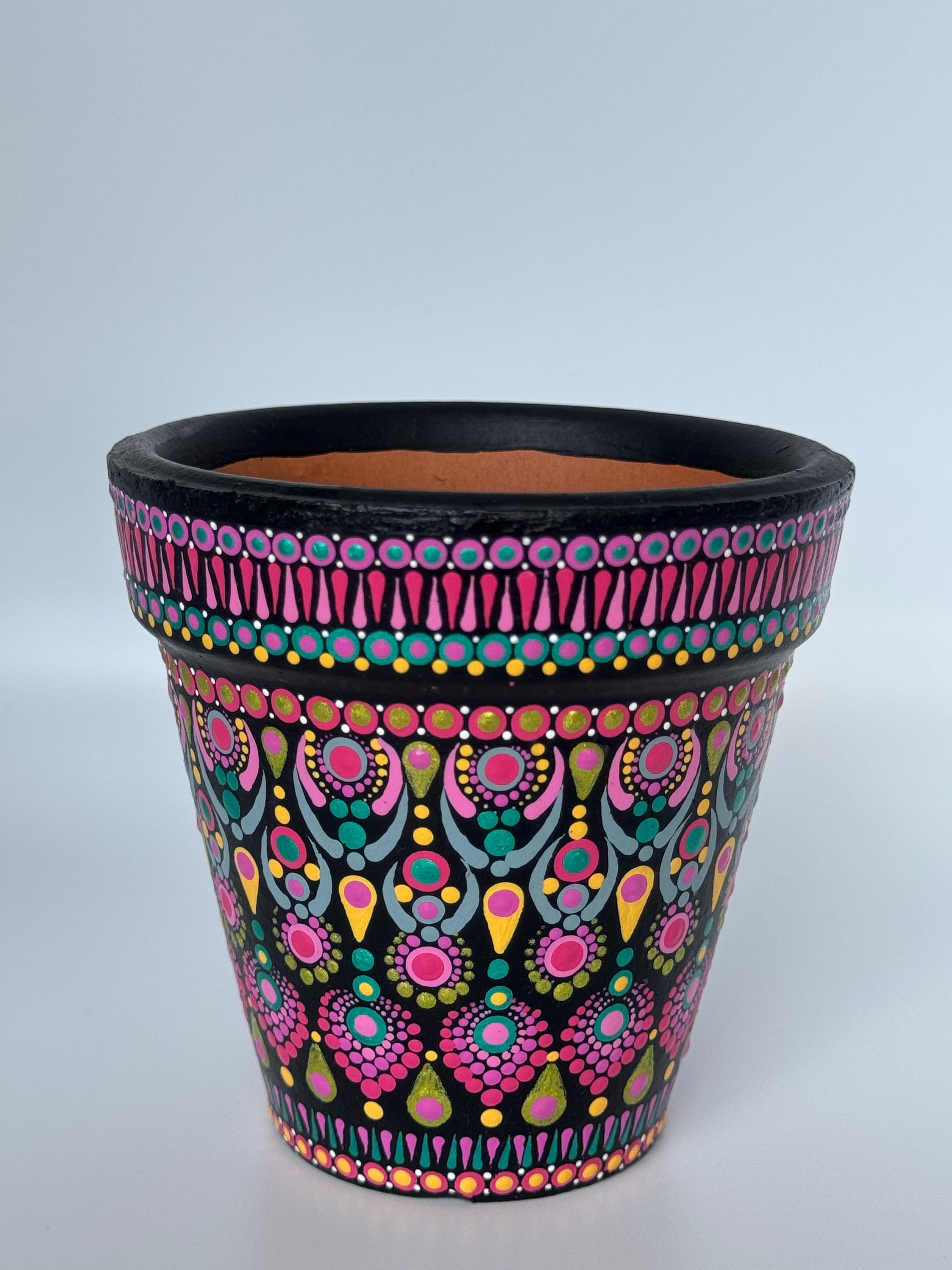 Hand Painted Flower Pots - Etsy