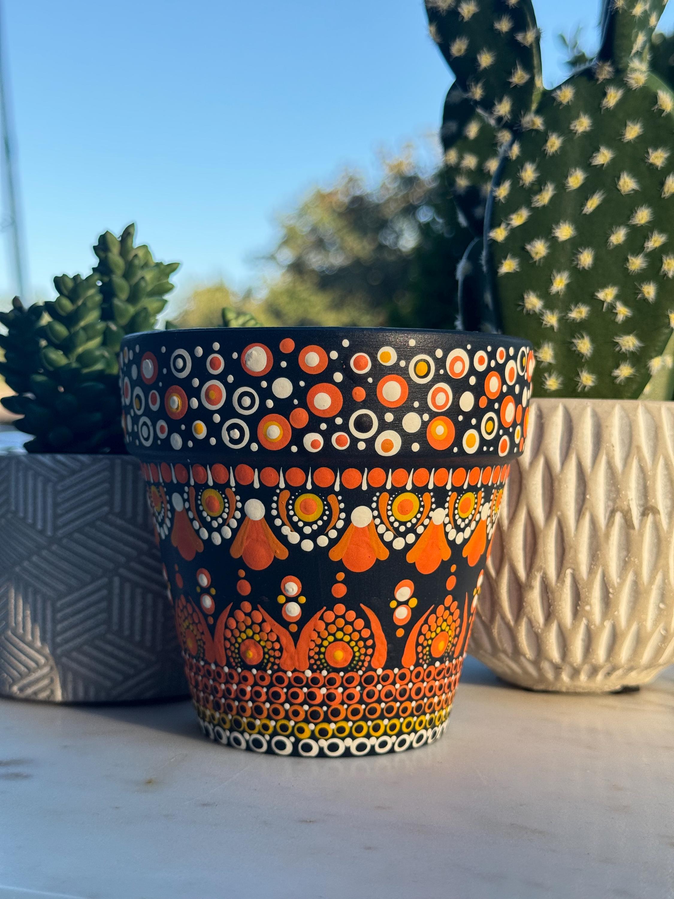 Hand Painted Flower Pots - Etsy