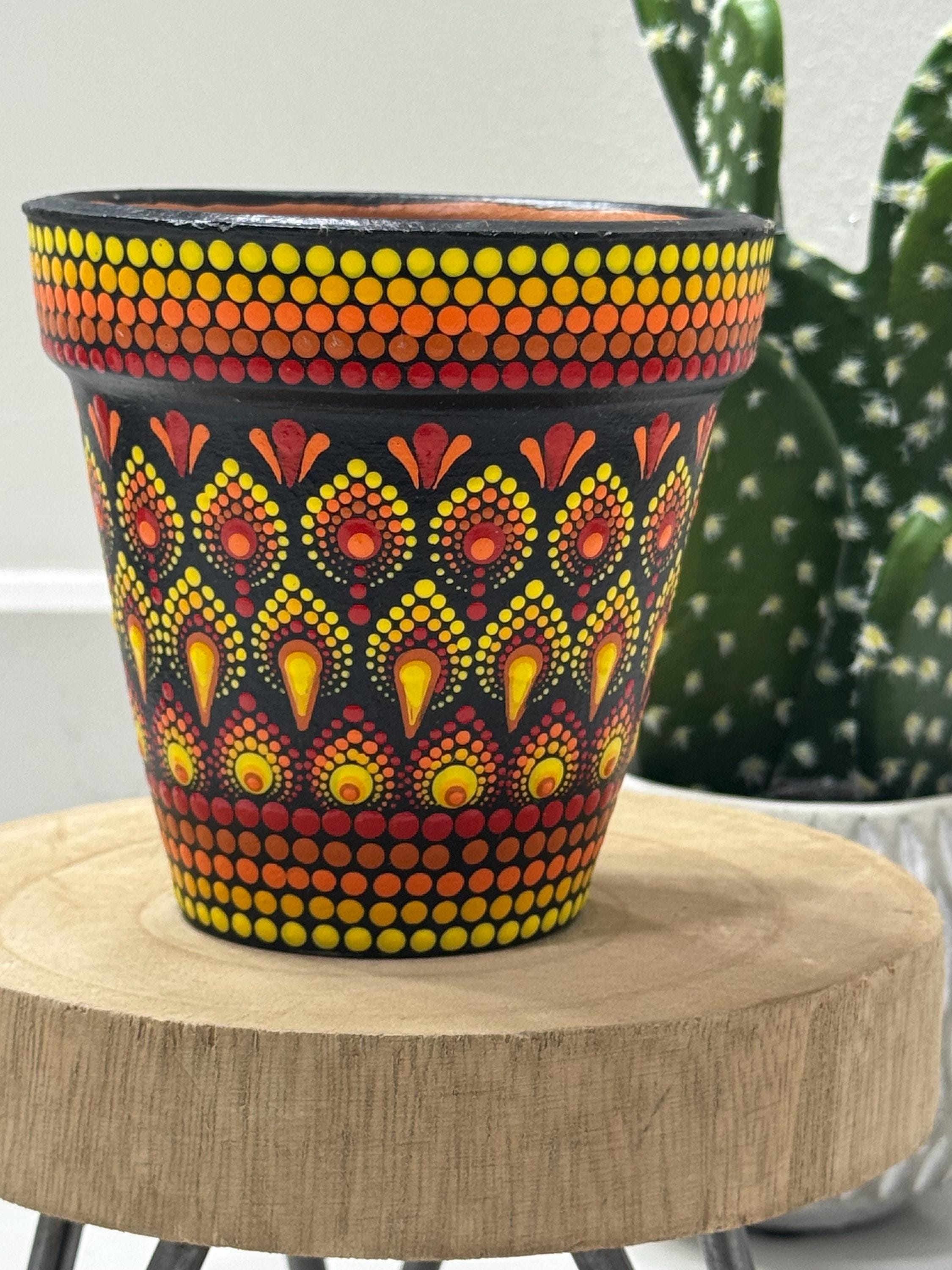 Hand Painted Flower Pots - Etsy